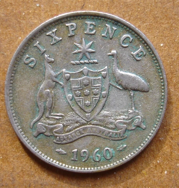 1960 AUSTRALIAN QUEEN Elizabeth II Six Pence Coin $6.50 - PicClick AU