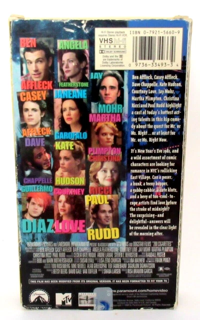 1999 VHS TAPE 200 Cigarettes Ben Affleck Paul Rudd Kate Hudson $24.99 ...