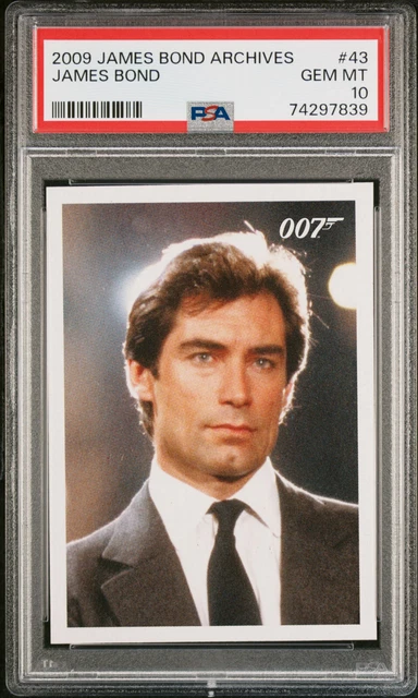 PSA 10 TIMOTHY DALTON 2009 Rittenhouse James Bond Archives #43 GEM MINT ...