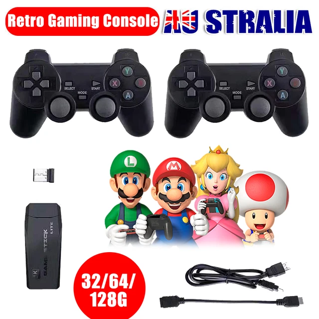 10000+ 4K HDMI TV Video Game Stick Retro Gaming Console w/ 2 Wireless ...