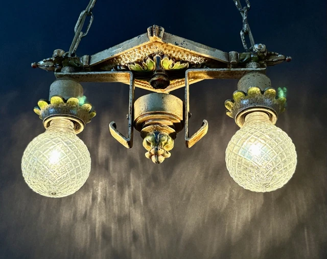 ANTIQUE 1900’S-1920’S ART Deco Nouveau Victorian Cast Iron Hanging ...