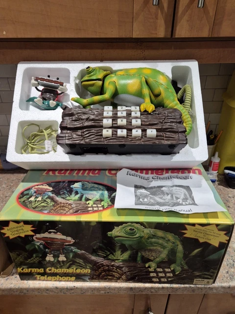 VINTAGE KARMA CHAMELEON Novelty Telephone - Boxed - Untested £37.10 ...