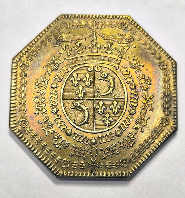 JETON DE PRÉSENCE / Armoiries DAUPHIN de FRANCE / 1696 / refrappe ...