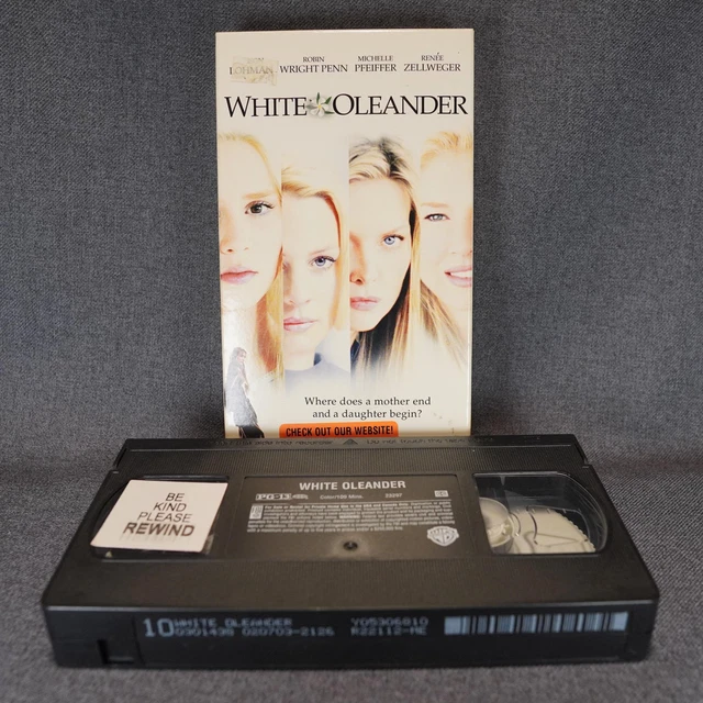 WHITE OLEANDER VHS 2002 Drama Movie Michelle Pfeiffer Renee Zellweger ...