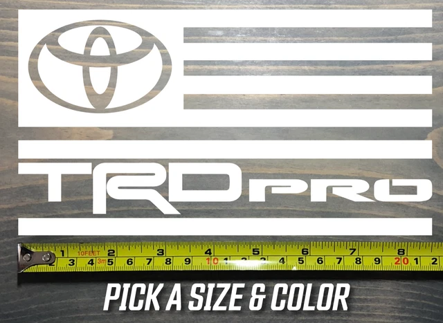 TRD PRO FLAG Sticker Decal 4Runner Toyota FJ Cruiser Tacoma Tundra SR5 ...