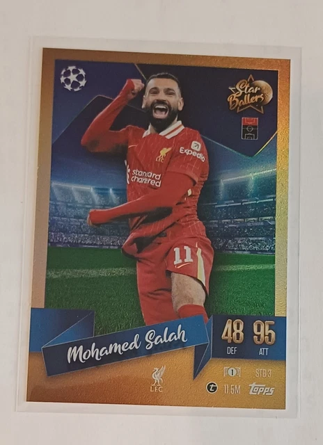 CARTE CARD STAR BALLERS Mohamed SALAH Liverpool Topps Match Attax 2024 ...