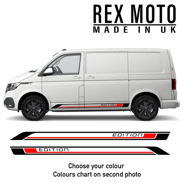 VW TRANSPORTER SIDE Decals Stickers Camper Van Graphics T4 T5 T6 Caddy ...