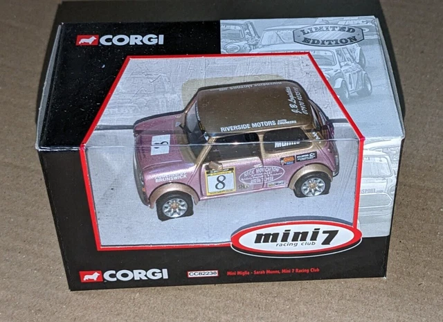 CORGI CC82238 MINI 7 Racing Club Sarah Munns Car No8 Pink & Gold in ...