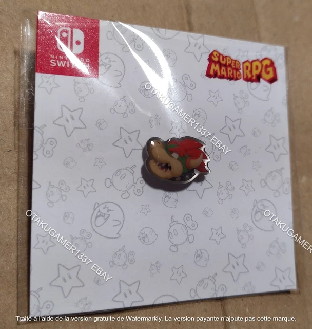 SUPER MARIO RPG Nintendo Switch Official Bowser Pin Bonus Limited Badge ...