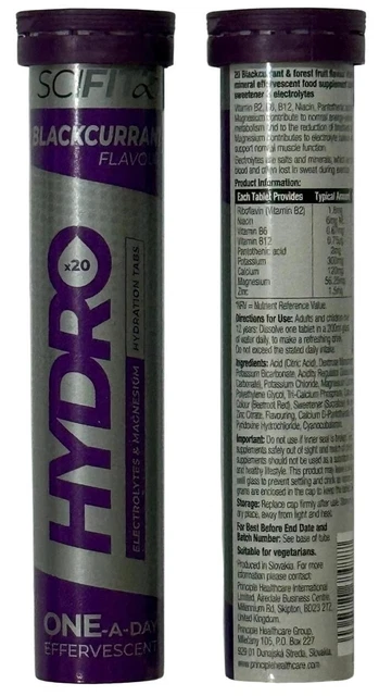 80 SCI-FIT HYDRO+ Electrolyte & Magnesium Hydration Tabs Blackcurrant ...