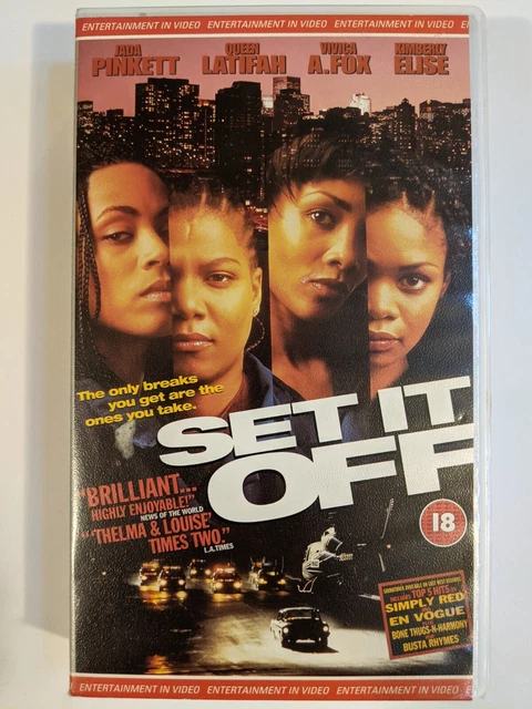 SET IT OFF (VHS/SH, 1998) Jada Pinkett Queen Latifah Vivica Fox ...