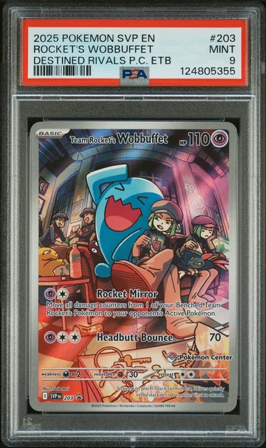 2025 POKEMON DESTINED Rivals Pokemon Center Etb Team Rocket's Wobbuffet ...