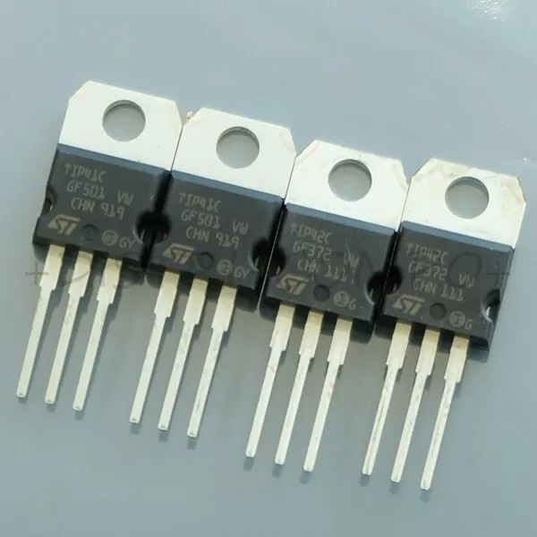 Tip41c Tip42c Transistor Npn Pnp 100v 6a To 220 Stm Rohs Lot De 4 Eur