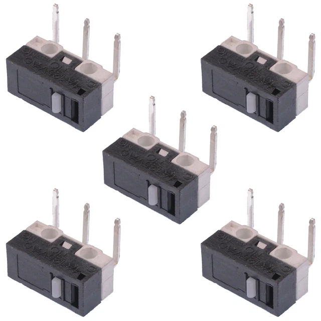 5 X PUSH Button Subminiature Horizontal PCB Microswitch SPDT 3A $25.01 ...