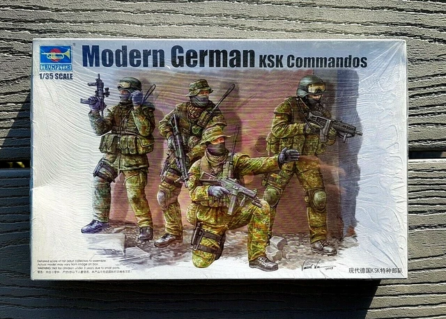 TRUMPETER 1/35 MODERN German Ksk Commandos Infantry Soldiers 4 Figures ...