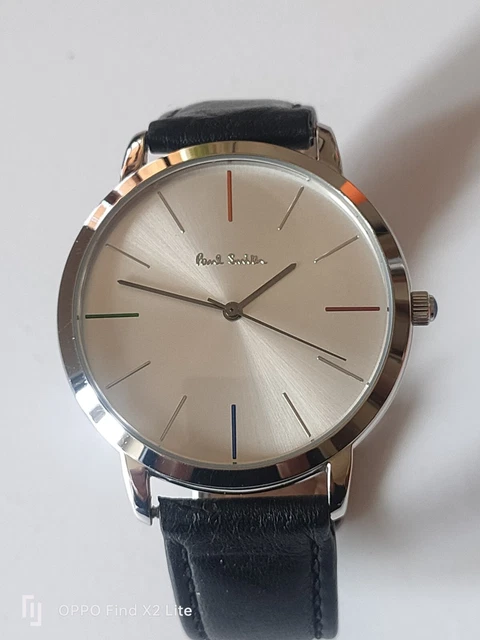 PAUL SMITH DESIGNER Watch P1005 Multi Coloured Indices On A Leather ...