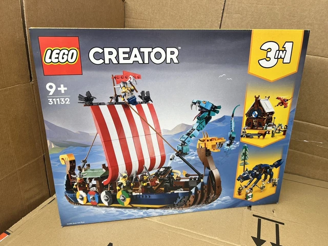 LEGO CREATOR: 3IN1 Viking Ship and Midgard Serpent Set (31132) - Brand ...