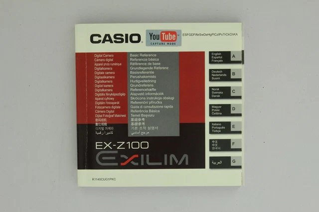 OPERATING INSTRUCTIONS MANUAL Casio EX-Z100 Exilim (12012517) £5.04 ...