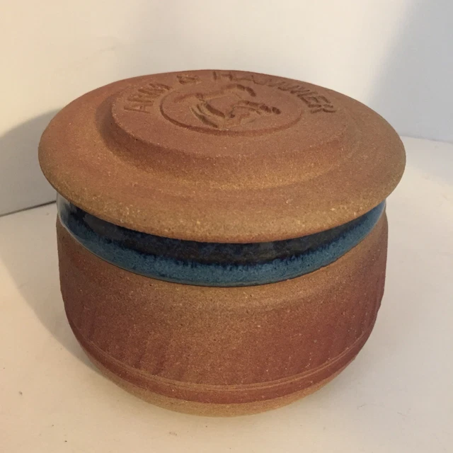 ARM & HAMMER Collectible Butter Crock Keeper Bell Pottery Unique Hard ...