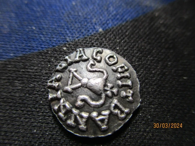 MEROVINGIAN OR ANGLO Saxon silver tiny coin , denarius from Charivertus ...