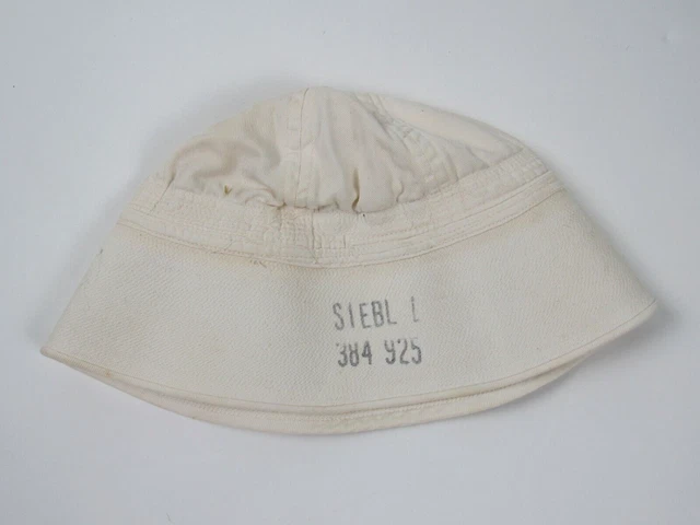 VTG 1940S WWII US Navy Stenciled Named White Dixie Cup Sailor Cap Hat ...