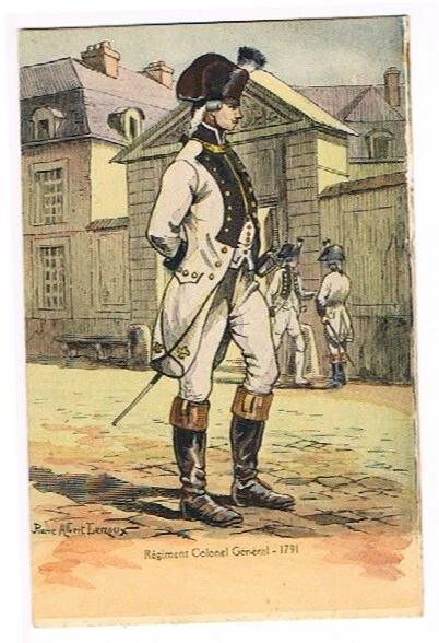 UNIFORMS FRENCH ARMY - P. Albert LROUX .Regiment Colonel General 1791 £ ...