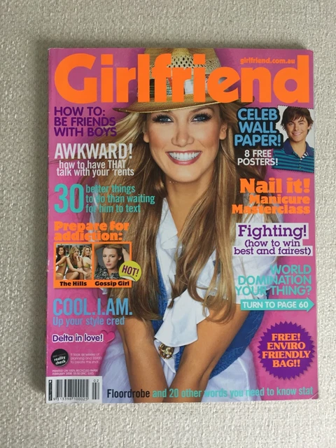 VINTAGE GIRLFRIEND MAGAZINE February 2008 Delta Goodrem 2000s Aussie ...