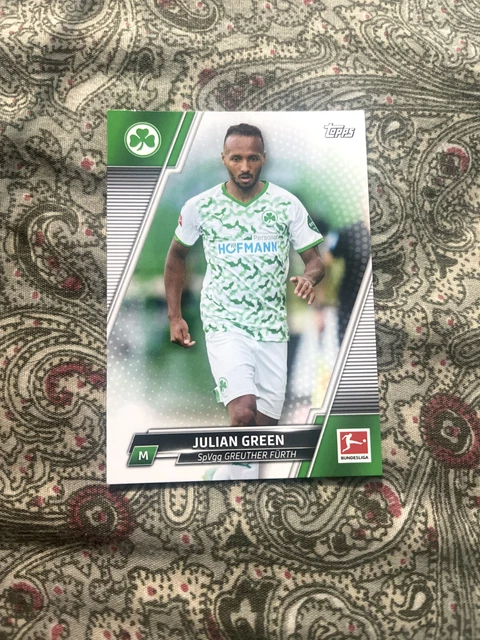 TOPPS 2022 BUNDESLIGA Performance Record Julian Green SpVgg Greuther ...