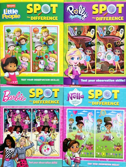 SPOT THE DIFFERENCE Picture Puzzle Books for Kids Set Of 4 books ...