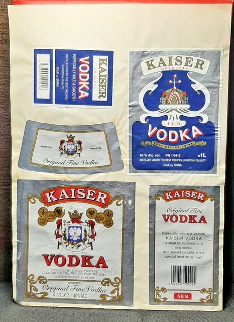 RARE OLD STICKERS vodka "Kaiser" original labels 1990s #19 $3.00 - PicClick
