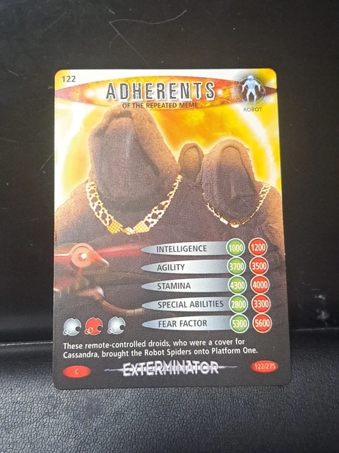 DOCTOR WHO BATTLES In Time Card Adherents Of The Repeated Meme 122/275 ...
