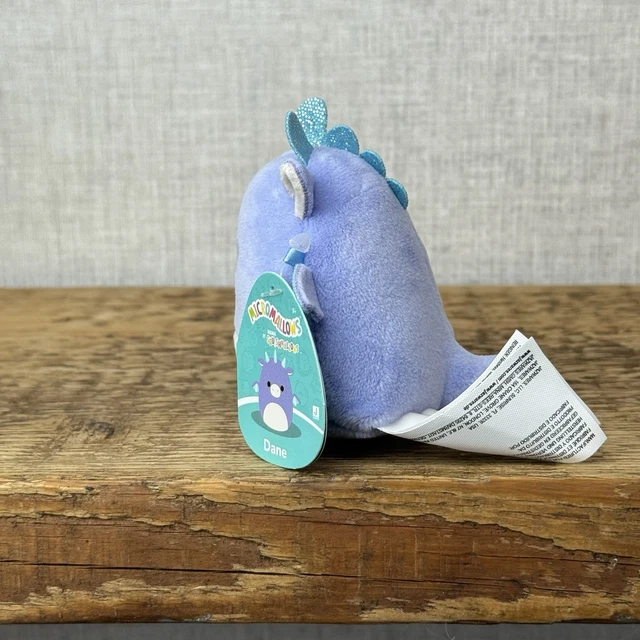 SQUISHMALLOW MICROMALLOW WITH Tag - Dane Purple Dragon Spakly Wings New ...