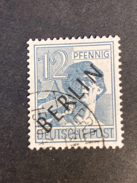 BERLIN 1948 12 Pfennig Joint Edition with Black Print Stamped £0.86 ...