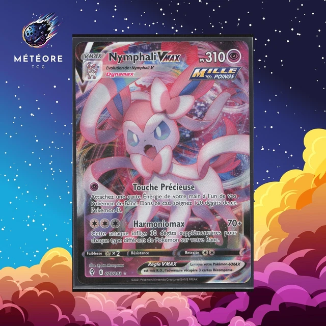 CARTE POKÉMON NYMPHALI Vmax 075/203 Epée & Bouclier Évolution Celeste ...