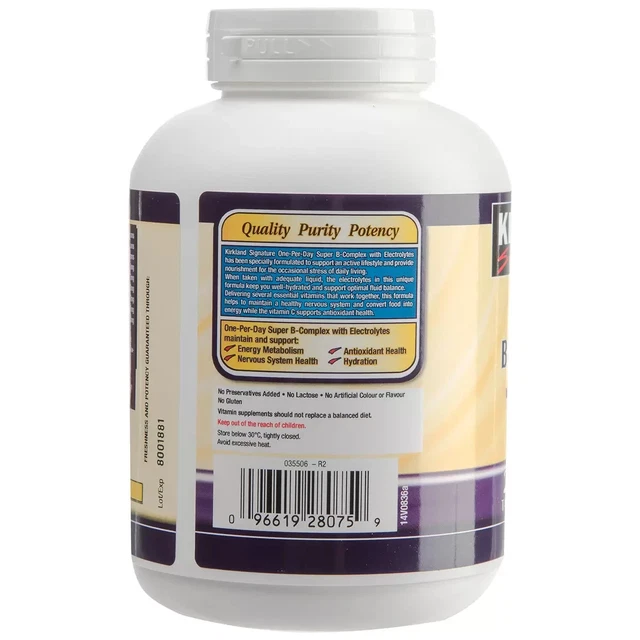 NEW KIRKLAND SUPER B COMPLEX Energy Metabolism Stress Health 250 ...