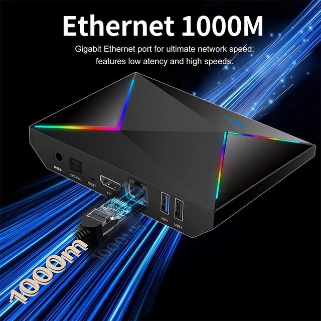 2025 ANDROID 14 TV Box 8K 4G+ 64G WIFI6 BT5 Octa Core Smart Stream ...