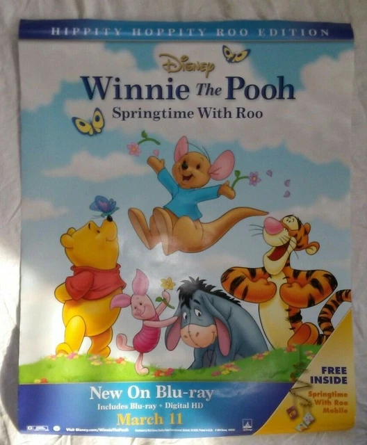 WINNIE THE POOH Movie Poster Springtime With Roo 2014 Disney Animation ...