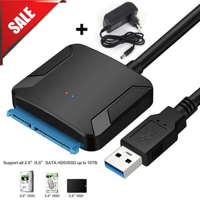 SATA AUF ZU USB 3.0 Adapter Kabel für 2.5 3.5 Zoll HDD SSD Festplatte ...