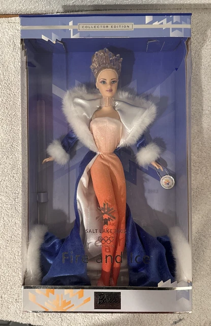 BARBIE SALT LAKE 2002 Fire and Ice Olympic Winter Games Doll 2001 ...