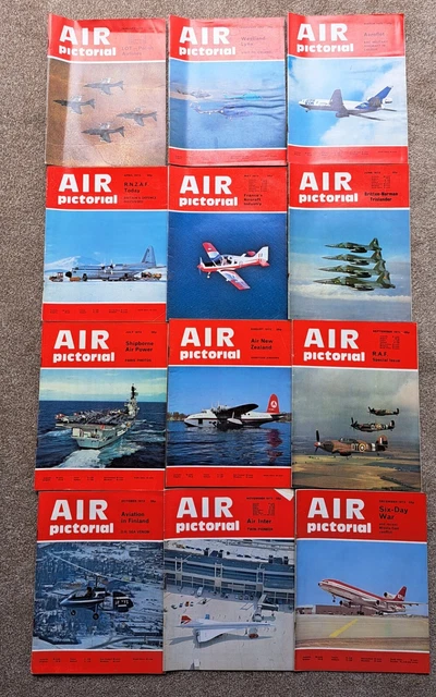 AIR PICTORIAL MAGAZINE Complete Year JAN-DEC 1973 - 12 Monthly Issues ...
