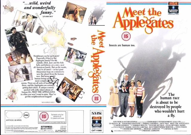 MEET THE APPLEGATES, Ed Begley Jr. Video Promo Sample Sleeve/Cover ...