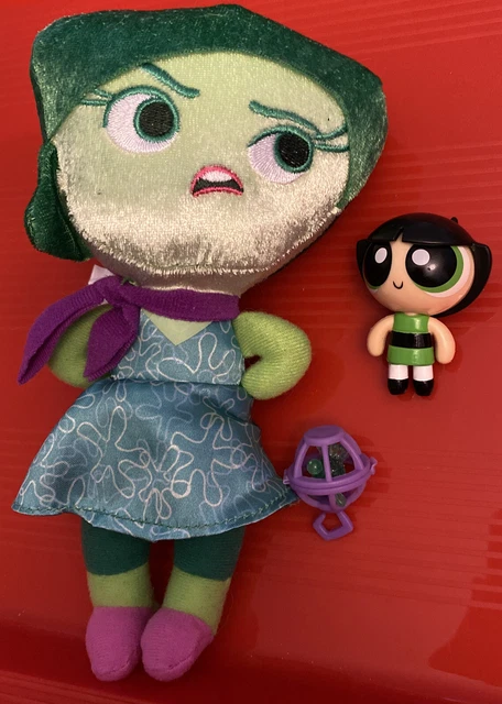 DISNEY PIXAR INSIDE Out Disgust Plush doll with zippered pocket And ...