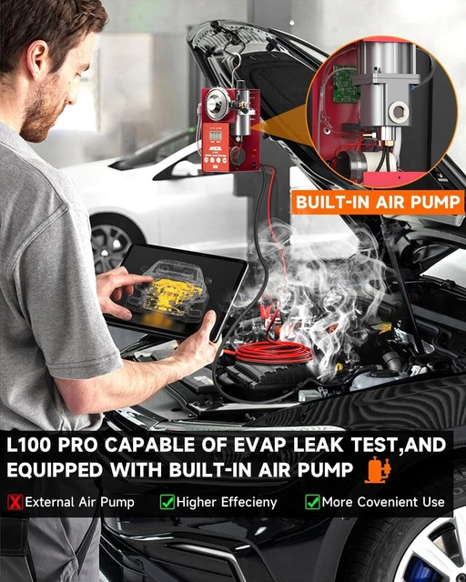 ANCEL AUTOMOTIVE EVAP Smoke Machine Testing Vacuum Leak Diagnostic ...