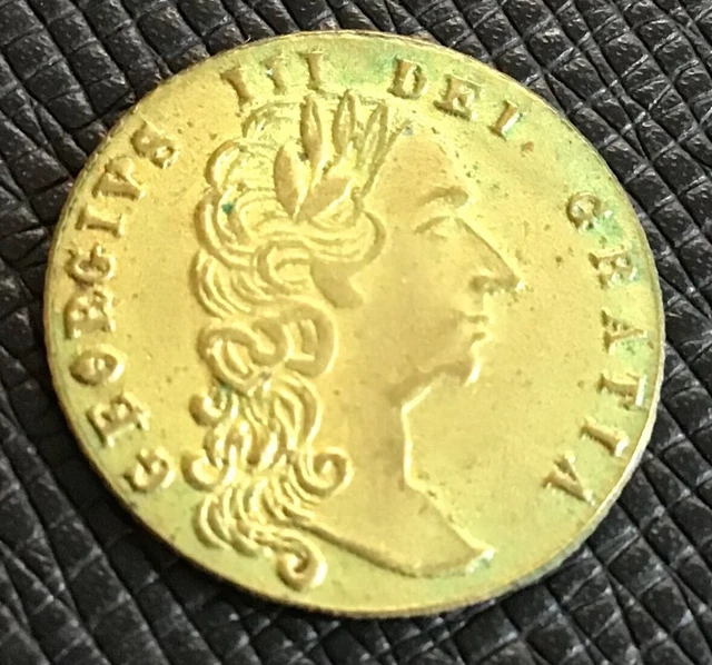 GEORGE III 1788 Brass Spade Half Guinea Gaming Token Errors #C23 £15.00 ...