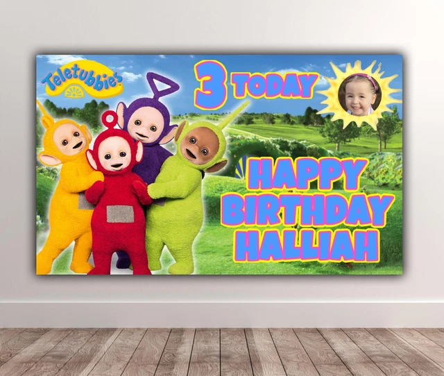 TELETUBBIES PERSONALISED BIRTHDAY Photo Backdrop - Teletubbies Birthday ...