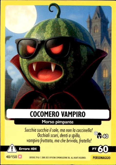 CARD SKIFIDOL ITALIAN Brainrot. Allucinazione Cosmica 2025 # 40 EUR 1 ...