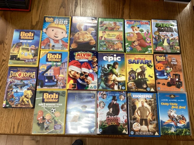 CHILDRENS DVD BUNDLE - Bob the Builder/Land before time/Yogi/Garfield ...