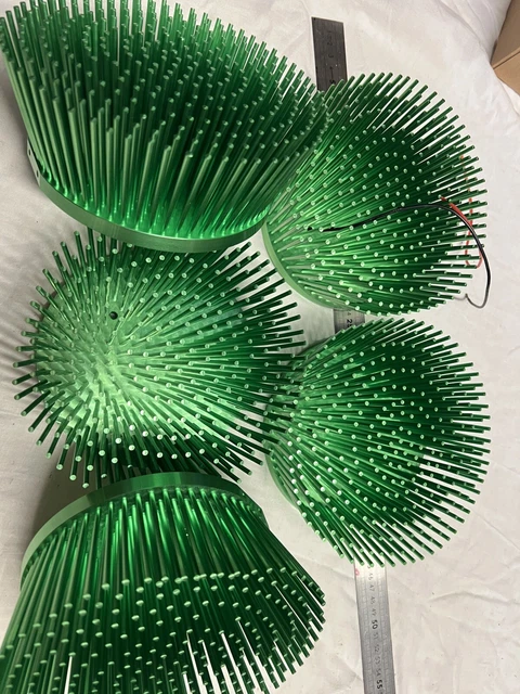 LED COB CIRCULAR pin fin Heatsink 150mm splayed fins Cold Forged ...
