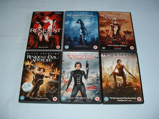 RESIDENT EVIL 1-6 Complete Dvd Collection (Set/Movie/Film/Milla ...