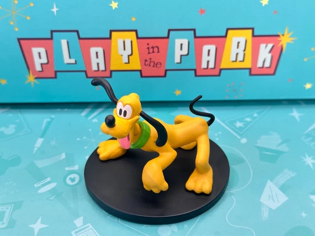 2024 DISNEY PLAY In The Parks Pluto Figure Cake topper statue Dog Happy ...